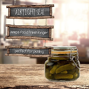 Galashield Glass Jars with Lids 16 oz Food Storage Jars with Airtight Lids Leak Proof Glass Canisters Kitchen Jars