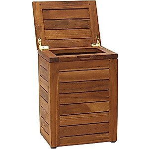 AquaTeak Spa Waste Basket with Lid