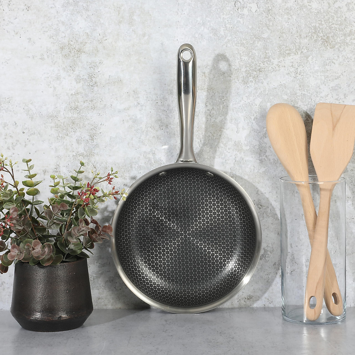 Oster Modessa Hybrid Premium Non-Stick Tri-Ply Stainless Steel 8" Fry Pan W/Etching