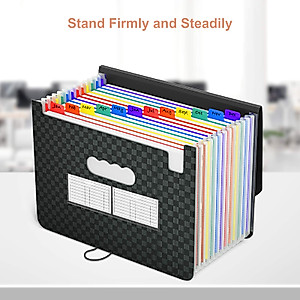 Moptrek nding File Folder Letter Size Accordion Wallet Folder with 13 Pockets A4 Magnetic Wireless Charger, Wireless Magnetic Cell Phone Charger