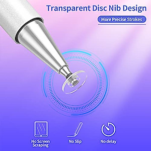 Stylus Pens for Touch Screens, 2 in 1 High Precision Magnetic Disc Universal Stylus Pen for iPad Compatible with All Touch Screens