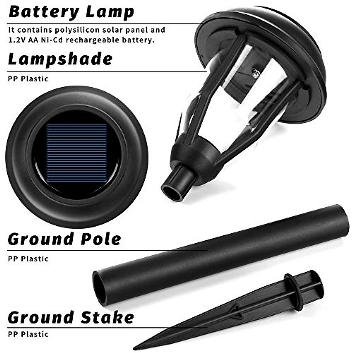 SOLPEX 8 Pack Solar Pathway Lights, Solar Path Lights Waterproof, Solar Garden Lights Outdoor for Garden, Yard, Pathway, Landscape, Walkway and Driveway (Warm White)