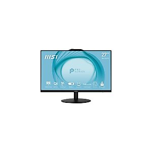 MSI PRO AP272 AIO Desktop, 27" FHD IPS-Grade LED, Intel Core i5-12400, 16GB(8GB*2) Memory, 512GB SSD, WiFi 6, BT 5.1, Black, 1-YR Warranty, Windows 11 Home Plus (12M-028US)
