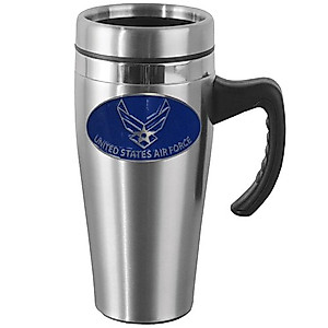 Siskiyou Gifts Air Force Steel Travel Mug with Handle