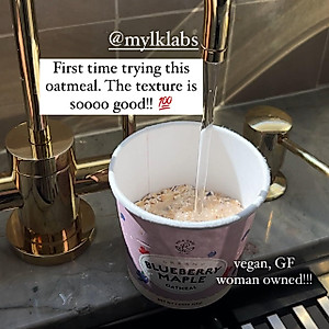 Mylk Labs Gluten Free Oatmeal Cups (30 count) All Flavor Variety Bundle - Low Sugar Breakfast, High Fiber Thin Rolled Oats, High Protein Instant Oatmeal, Non GMO, Vegan