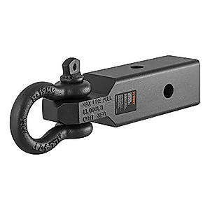 CURT 45831 D-Ring Shackle Mount Trailer Hitch, Fits 2-1/2-Inch Receiver, 13,000 lbs, CARBIDE BLACK POWDER COAT