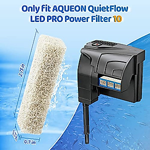 HiTauing 12 Count Ammonia Reducer Filter Pads for aqueon，Fish Tank Filter Pads for QuietFlow LED PRO Model 10