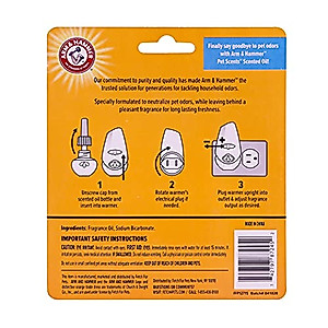 Arm & Hammer Air Care Pet Scents Electric Oil Diffuser Plug-in & Refills Bundle in Fresh Breeze Scent | Includes 1 Plug in Oil Diffuser and 3 Oil Refills | Pet Odor Eliminator