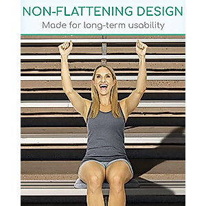 Gel Seat Cushion (Gray) by Xtra-Comfort - Seat Pad for Cars, Outdoors, Kitchens, Offices and Wheelchairs - Butt Cushion for Coccyx, Tailbone Pain and Lower Back, Sciatica Issues - Sitting Upholstery