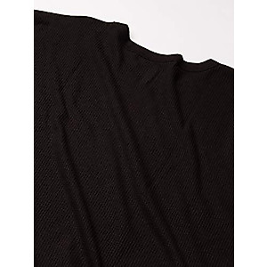 Fruit of the Loom Men's Classic Midweight Waffle Thermal Underwear Crew Top (1 & 2 Packs), Black/Black, Medium Classic Midweight Waffle Thermal Underwear Crew Top, Black/Black (2-Pack), Medium