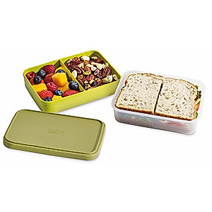 Joseph Joseph 81031 GoEat Compact 2-in-1 Lunch Box, Green