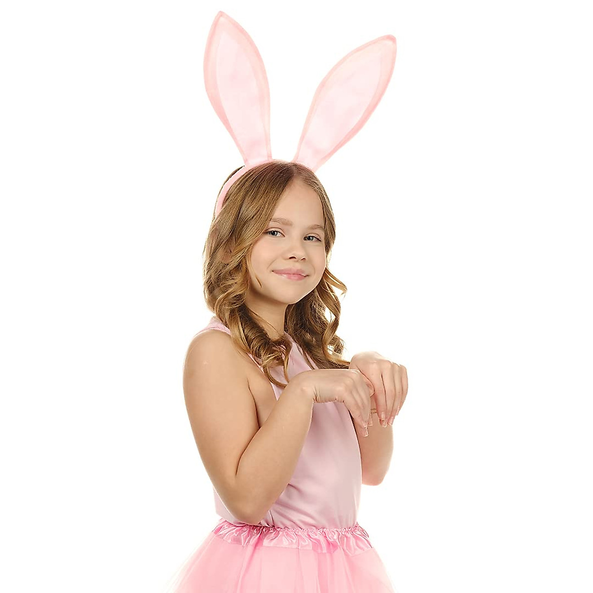 Funcredible Pink Bunny Ears - Bunny Ears Headbands - Bendable Bunny Ears - Bunny Rabbit Cosplay Costume Accessories for Kids and Adult