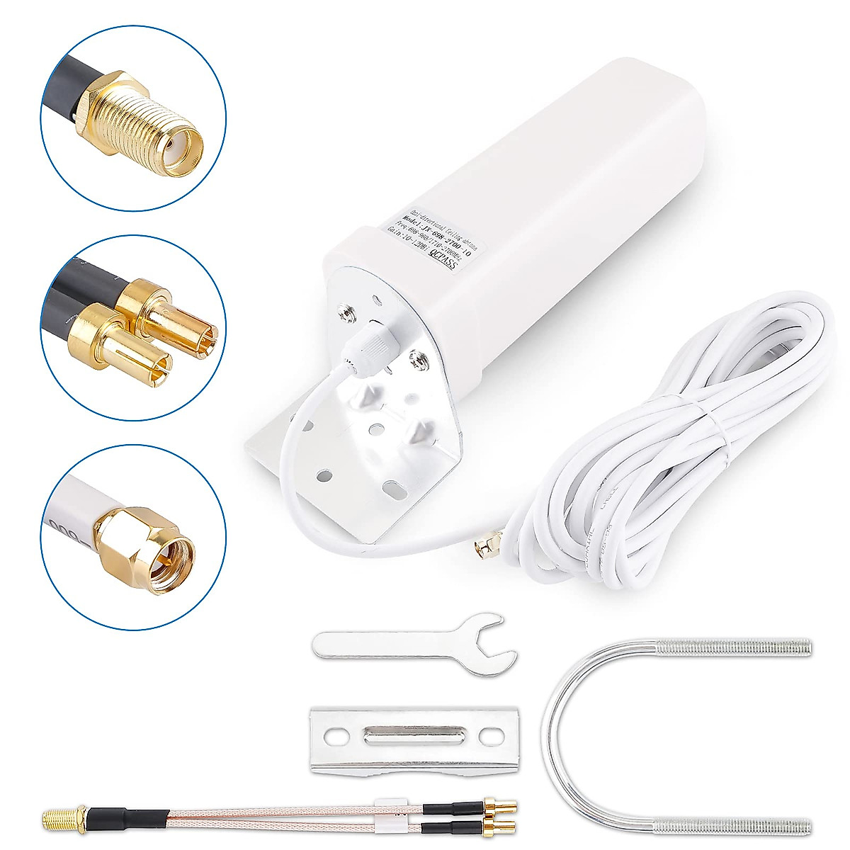 4G LTE Antenna: 4G Antennas Outdoor Dual SMA Male 3G / 4G / LTE Omni-Directional SMA Antenna for Router Mobile Hotspot Wireless Home Phone