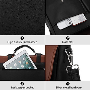 LOVEVOOK Laptop Bag for Women 15.6 inch,Leather Messenger Bag for Women,Large Waterproof Laptop Tote Computer Work Teacher College Bag Bookbag,Cute Womens Briefcase Satchel Purse Handbag Shoulder Bag