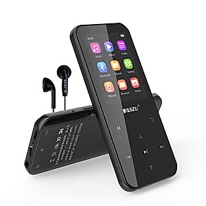 RUIZU 96GB MP3 Player with Bluetooth 5.0, Portable Digital Music Player with FM Radio, Voice Recorder, E-Book Reader, Video, Pedometer, Alarm Clock, Supports up to 128GB Micro SD Card