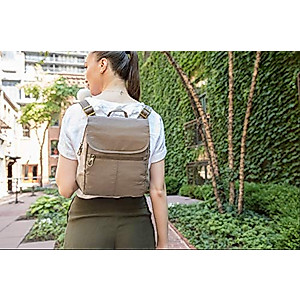 Travelon Anti-theft Signature Slim Backpack, Smoke