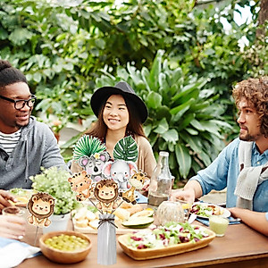 28 Pcs Safari Table Centerpieces Baby Shower Decorations Centerpiece Sticks Oh Baby Centerpieces Tables Toppers for Boys Kids Party Supplies