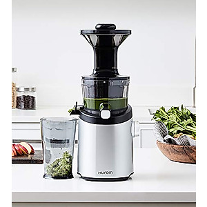 Hurom H101 Easy Clean Slow Juicer, Matte Silver (Renewed)