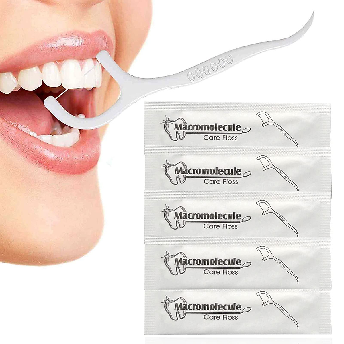 Dental Flossers Individually Wrapped, Dental Flossers, Floss Single Bag, Travel Dental Floss, Unflavored Floss Picks, Floss Sticks, Tooth Floss, Dental Picks Disposable 150 Count