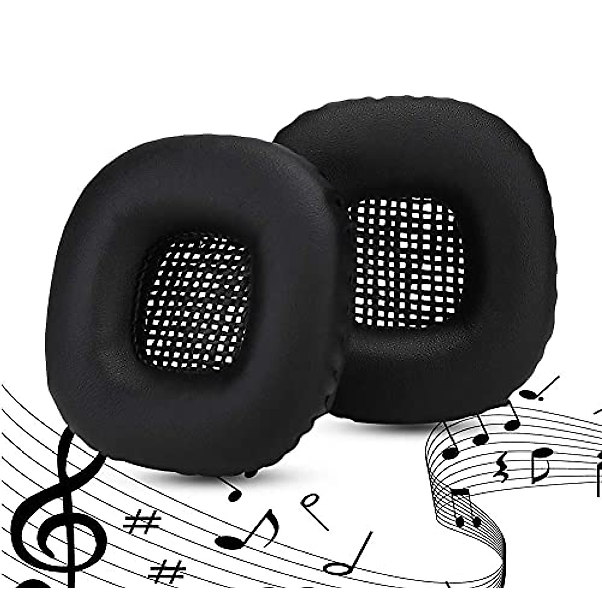 2Pcs Foam Earpads Soft Replacement Ear Pads Cushion Cotton Headset Earpads Suitable for Marshall Major Headphone Black