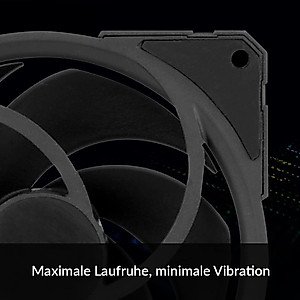 ARCTIC BioniX P120 A-RGB - PC Fan, 120mm Case Fan, Pressure-Optimised Fan with A-RGB, PWM, Cooler, Fluid Dynamic Bearing, 400-2300 RPM - Black