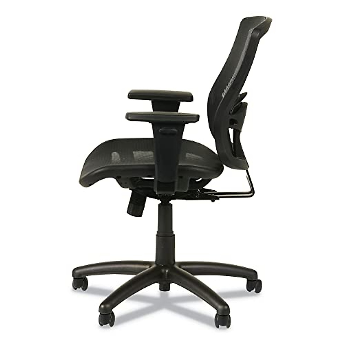 Alera ALEET4218 Etros Series 15.74 in. to 19.68 in. Seat Height Suspension Mesh Mid-Back Synchro Tilt Chair - Black