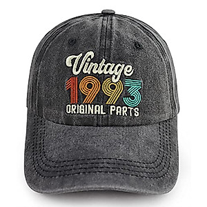 30th Birthday Decorations for Women Men, Turning 30 Years Old Party Supplies Baseball Cap, Adjustable Embroidered Vintage 1993 Hat Original Parts, Funny Birthday Gifts for Him Her Wife Husband Friends