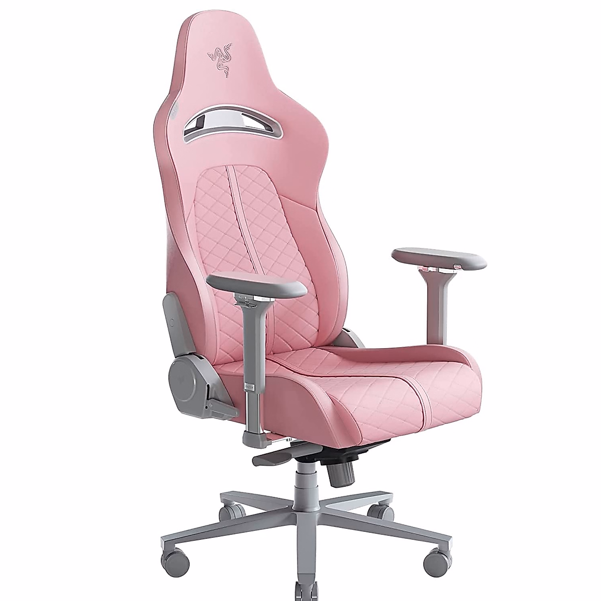 Razer Enki Gaming Chair: All-Day Gaming Comfort - Built-in Lumbar Arch - Optimized Cushion Density & Kraken Kitty RGB USB Gaming Headset: THX 7.1 Spatial Surround Sound - Chroma RGB Lighting