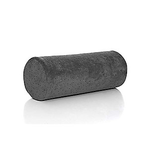 Bamboo Round Cervical Roll Cylinder Bolster Pillow with Removable Washable Cover, Ergonomically Designed for Head, Neck, Back, and Legs || Ideal for Spine and Neck Support During Sleep, Grey