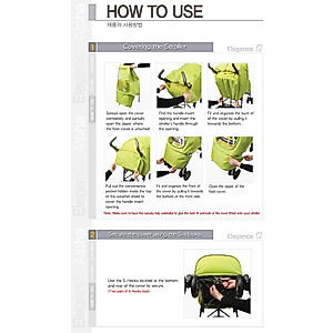 Manito Elegance Alpha Stroller Weather Shield/Rain Cover - Red