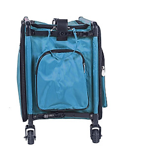 Tutto Serger Tote on Wheels (Turquoise, 17")