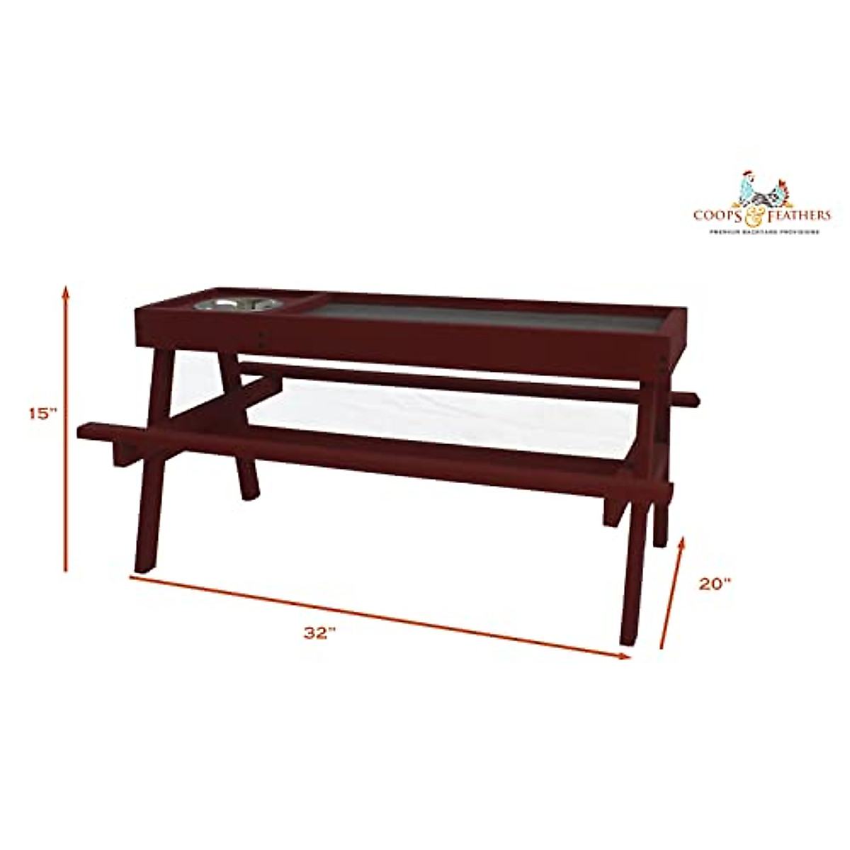 Coops & Feathers Chick-Nic Table (Barn Red)