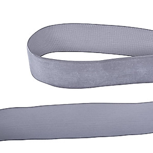 YAMA 1-1/2 Inch Wide Velvet Ribbon, 15 Yard Velvet Ribbon, Single Face Ribbon for Choker, Hair Accessories, Wreaths, Bouquets, Gift Wrapping, DIY Craft, Metal Grey