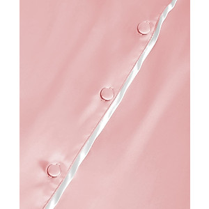 LYANER Women's Satin Silky Short Sleeve Button Shirt Sleepwear 2Piece Pajama Set Coral Pink X-Small