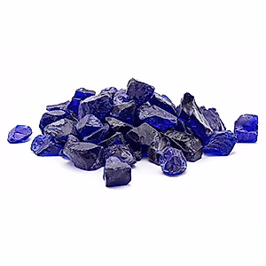 Margo Garden Products DFG10-L013M Margo Outdoor Living Dragon Glass, 10 lb, Cobalt Blue