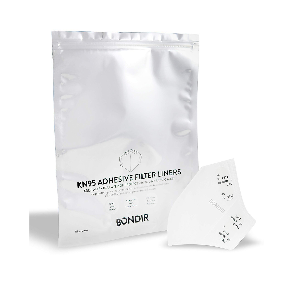 BONDIR Universal Replacement Mask Pro Liners - AIR GUARD PRO (24-PACK) Helps Filter Dust, Pollen, Allergens, and Other Particles (24-PACK)