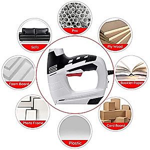 KeLDE Electric Staple/Nail Gun Kit, Braid Nailer, 120V Corded Power Stapler Set, Includes 900pcs T50 Staples and 300pcs 15mm Nails