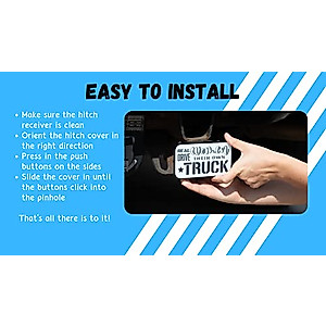 PG Car Styles Trailer Hitch Cover | Girl Hitch Covers for Trucks for 2 Inch Receiver, Truck Hitch Accessories | Easy to Install Plastic Hitch Cover Hitch Plugs (Real Women Drive Their Own Trucks)
