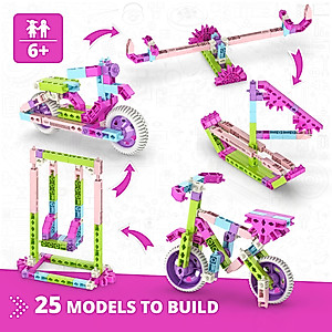 Engino- STEM Girls Building Toys, 25 Model Set, Educational Toys for Ages 6+, Construction Toys, Gifts for Girls, STEM Projects
