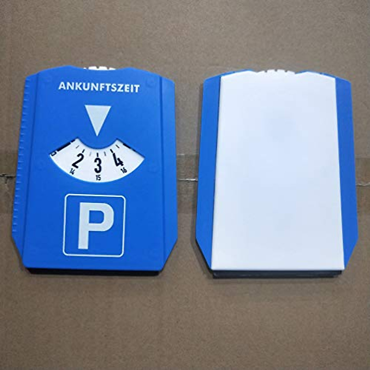 Wakauto Car Windshield Snow Shovel with Time Display Disc Return Time, 2Pcs Plastic Parking Meter with Ice Scraper for Car