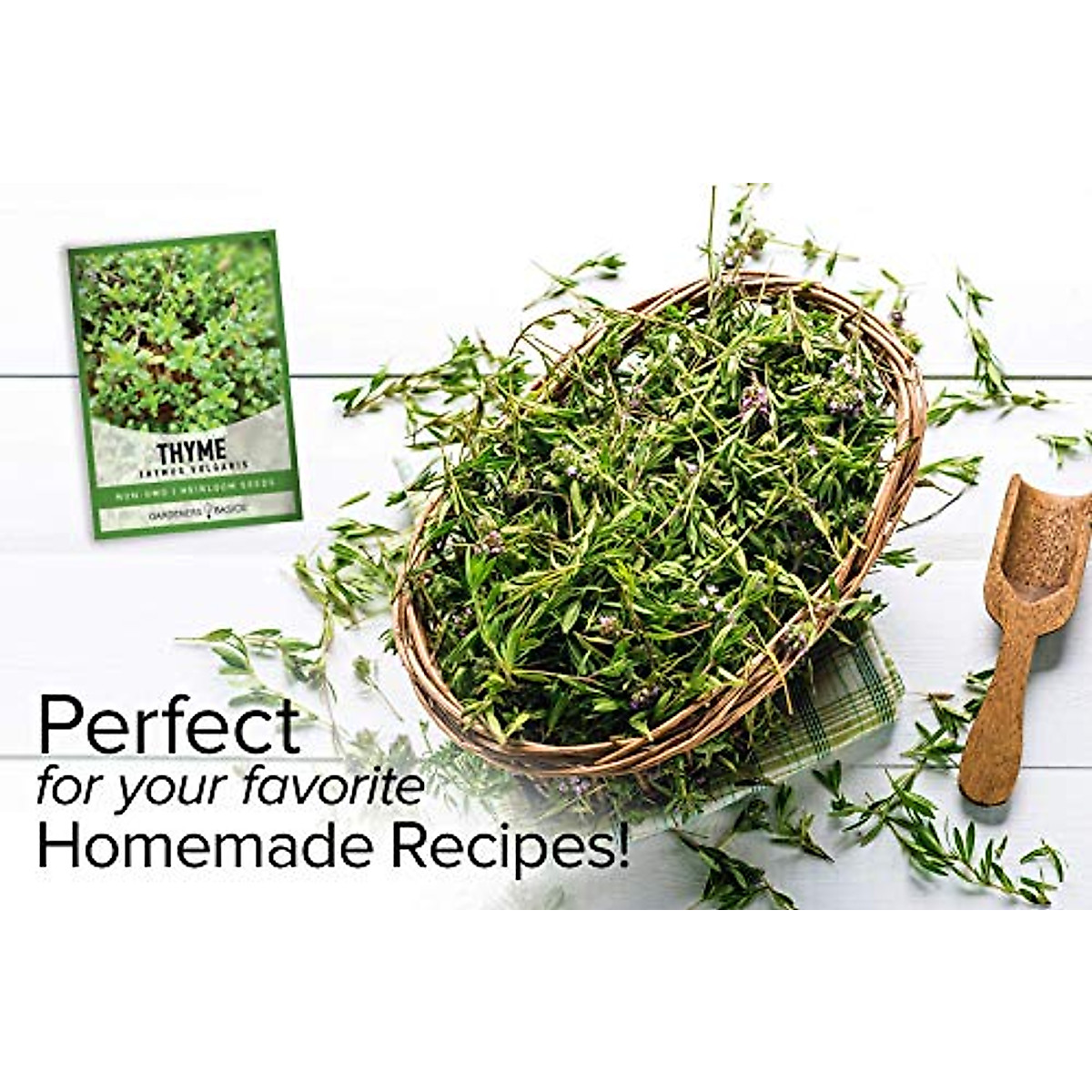 Thyme Seeds for Planting is A Heirloom, Non-GMO Herb Variety- Thymus Vulgaris Herb Seeds Great for Indoor and Outdoor Gardening by Gardeners Basics