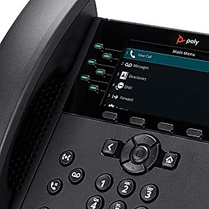 Poly - VVX 450 Business IP Phone (Polycom) - 12-Line, Color IP Desk Phone with Handset - POE - 4.3" Color LCD Display