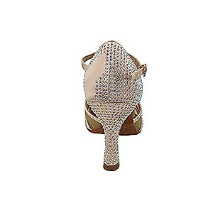 Very Fine Womens Dance Shoe Delphine Ballroom Latin Salsa Tango Cha Cha Waltz Flesh Satin 2.5" Heel 8.5 M