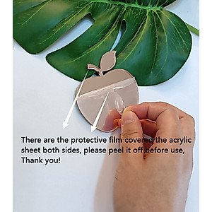 20PCS of Acrylic Place Cards,Wedding Place Cards,Apple Place Names Blanks for Wedding Decor Dinner Party Seating (Gold Mirror)