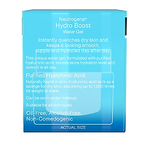 Neutrogena Hydro Boost Hyaluronic Acid Hydrating Water Face Gel Moisturizer for Dry Skin, Oil-Free, Non Comedogenic, Travel Size.5 oz (Pack of 12)