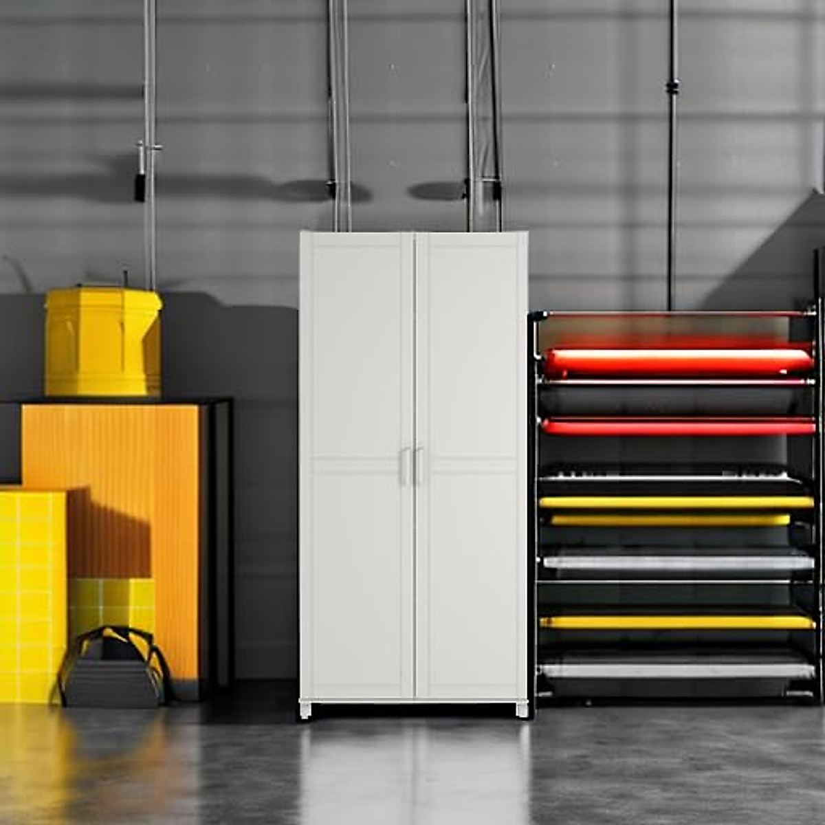 SystemBuild Callahan 36" Utility Storage Cabinet in White