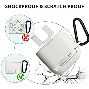 AirStand - AirPods 3 Case Cover with Invisible Phone Stand, Compatible with AirPods 3, Full Protection Shockproof Case with Keychain/Carabiner, Wireless Charging Supported, Patented Design (Panda)