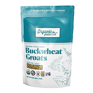 Organic Grains Organic Hulled Buckwheat Groats - 3 Lbs. (48 Oz.) - The Top Organic Buckwheat Ingredient For Your Buckwheat Food Needs! - Non GMO, Kosher, & Vegan