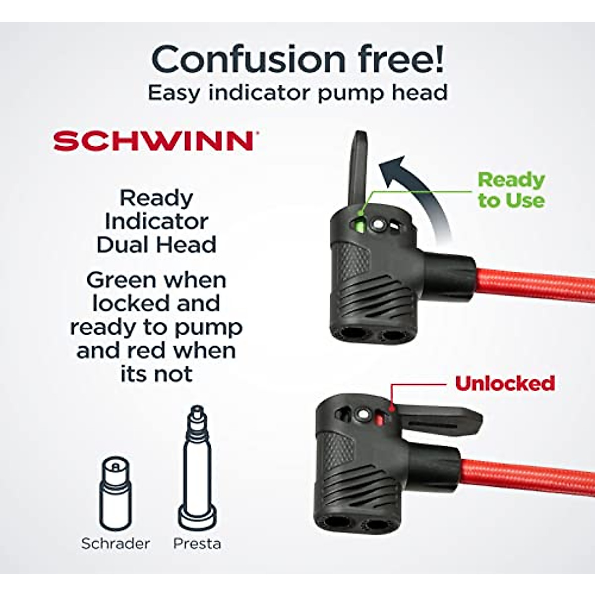 Schwinn Air Base Plus Bike Foot Pump Black ,one-size