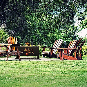 Fire Pits, Outdoor Fire Pit,Firepit for Outside,Wood Burning Fire Pit,28 Inch Cast Iron Fire Pit with Log Grate,Poker Black